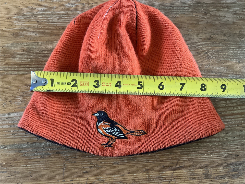 Baltimore Orioles Beanie Hat Reversible Winter Knit Hat 1990s Bird Logo ...
