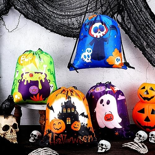 18 Pcs Halloween Drawstring Bags Bulk Halloween Party Favor Bags ...