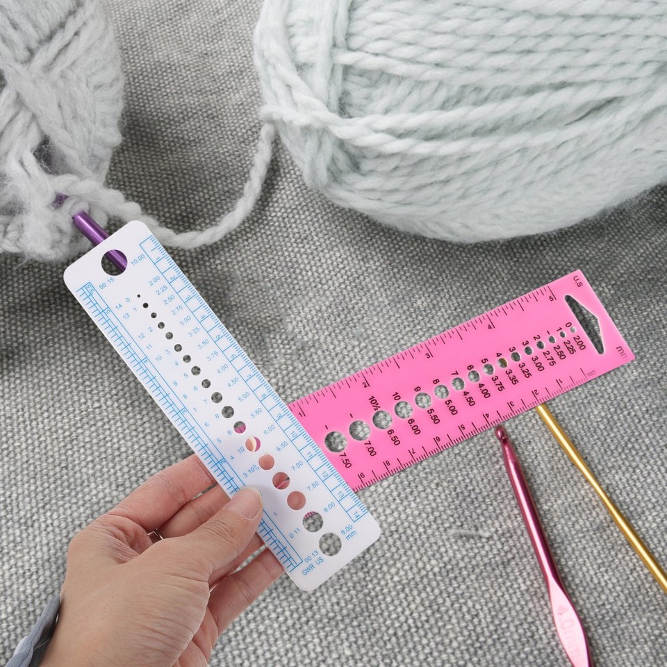 4Pcs Plastic Needle Measuring Rulers For Knitting Sewing Accessories ...