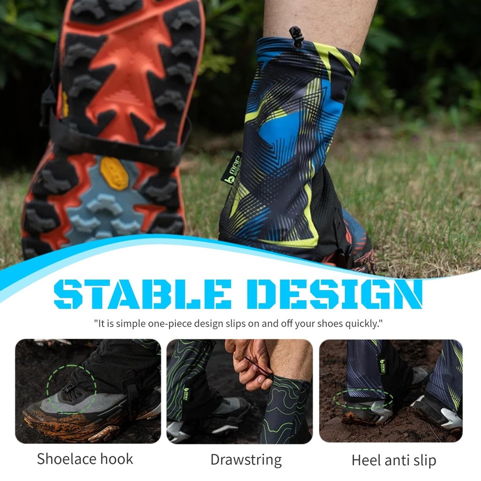 UNIQOCK Low Ankle Gaiters Snow Boot Guard, Waterproof Hiking Shoe ...