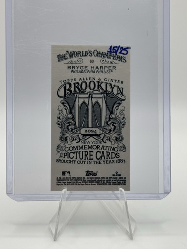 2024 Allen & Ginter #60 Bryce Harper Mini Brooklyn Back SP #'d 15/25 | eBay