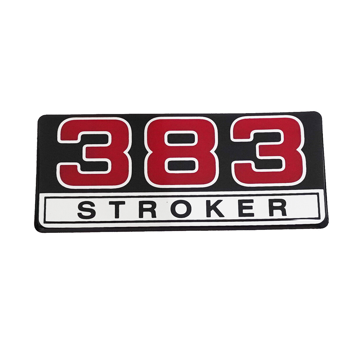 2X 383 Stroker 6.3L Engine Emblems Badges Red & Black & Chrome | eBay