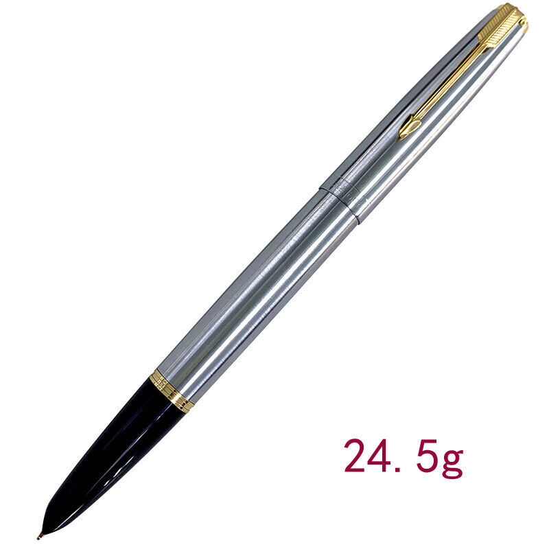 WS 601 Metal Steel Fountain Pen F 0.5/EF 0.38 14K Gold Nib Piston Ink ...
