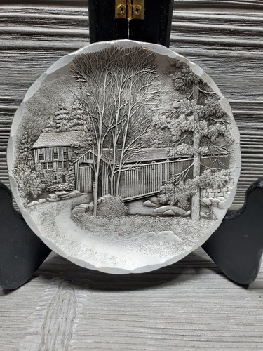 Wendell August Forge Covered Bridge Coaster Aluminum Hand Hammered 4 1/ ...