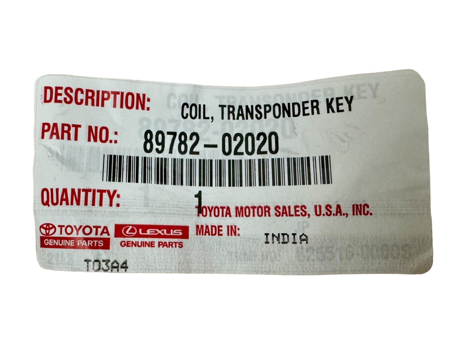 18-21 TUNDRA 14-19 COROLLA TRANSCEIVER IMMOBILIZER MODULE NEW OEM 89782 ...