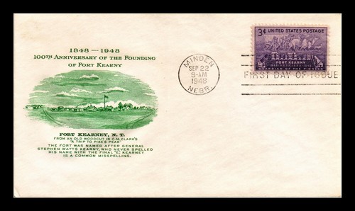 US COVER FORT KEARNY CENTENNIAL FDC SCOTT 970 FULTON CACHET | eBay