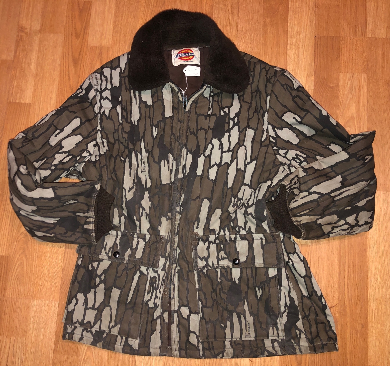Dickies TreBark Camo Hunting Quilted Jacket Coat Men’s Large Made in ...