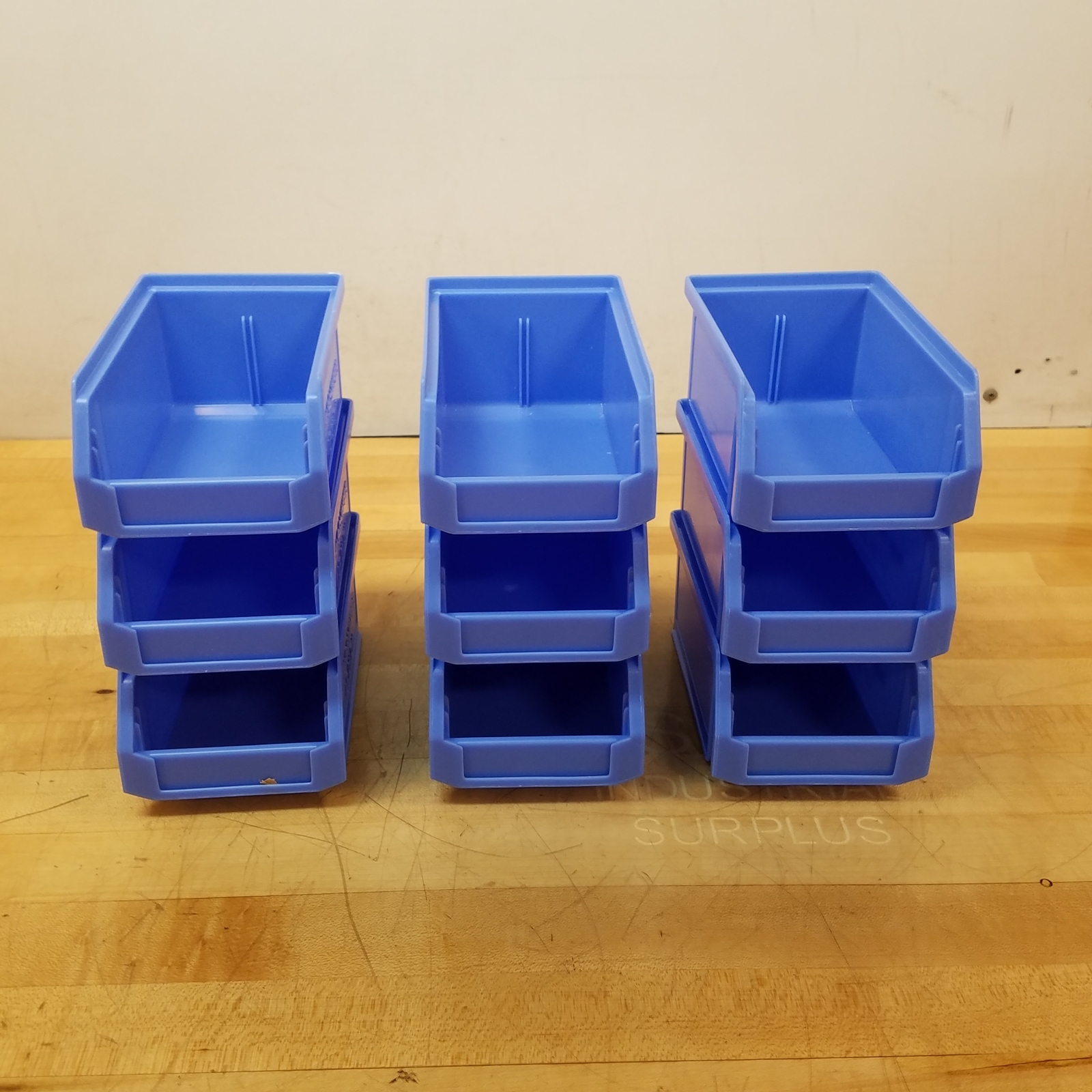 QTY5 Blue Stackable storage container LF211ZW SCHAFER 5-1/2x3-1/4x2-1/2 ...