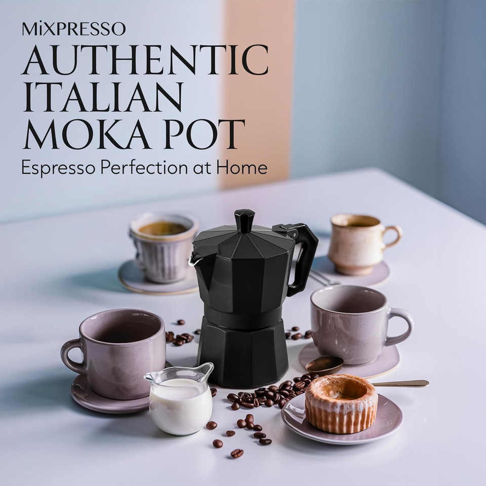Aluminum Moka Stove Coffee Maker with Coffee Mug, Moka Pot Coffee Maker ...