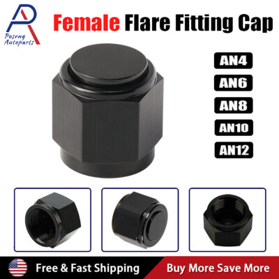 4/6/8/10/12 AN Female Flare Fitting Cap Block Off Nut Aluminum For Fuel ...