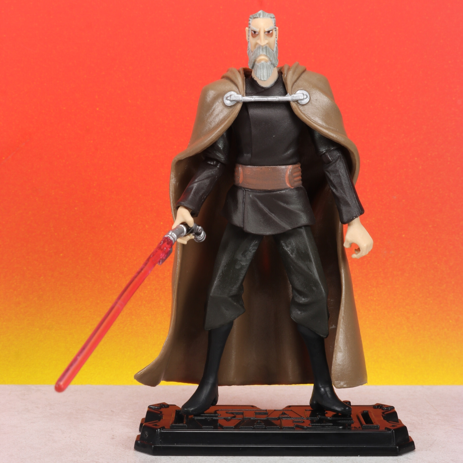 Star Wars Clone Wars COUNT DOOKU Darth Tyranus 3.75" Animated Action ...