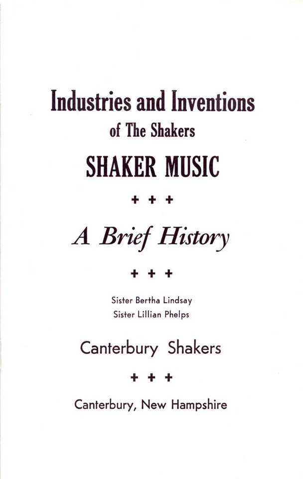 SHAKER MUSIC A Brief History PB Industries & Inventions 1968 Canterbury ...