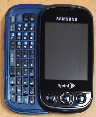 Samsung Seek SPH-M350 - Black and Blue ( Sprint ) Rare Cellular Slider ...