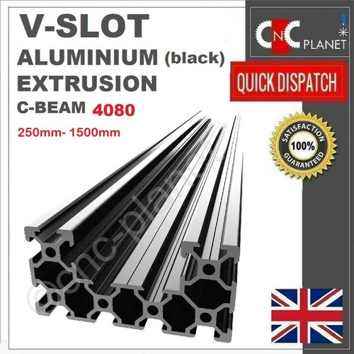 C-BEAM BLACK V-SLOT 4080 ALUMINIUM EXTRUSION U PROFILE LINEAR GUIDE ...
