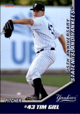 2014 Staten Island Yankees Choice #14 Tim Giel Gibsonia Pennsylvania PA ...