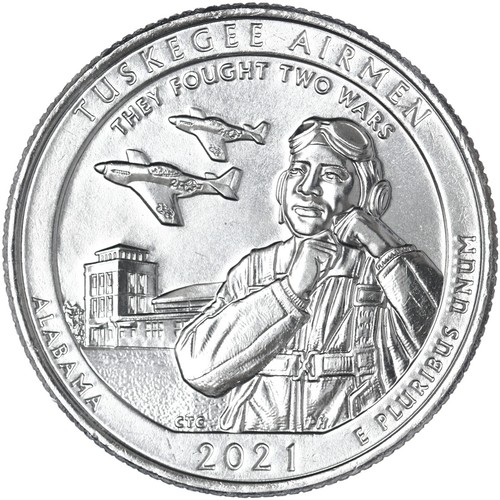 2021 D Quarter Tuskegee Airmen Historic Site BU CN-Clad US Coin See ...