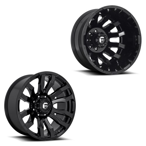 20x9 Fuel D675 Blitz Black 11-UP GM DUALLY SUPER SINGLE Wheels 8 Lug ...