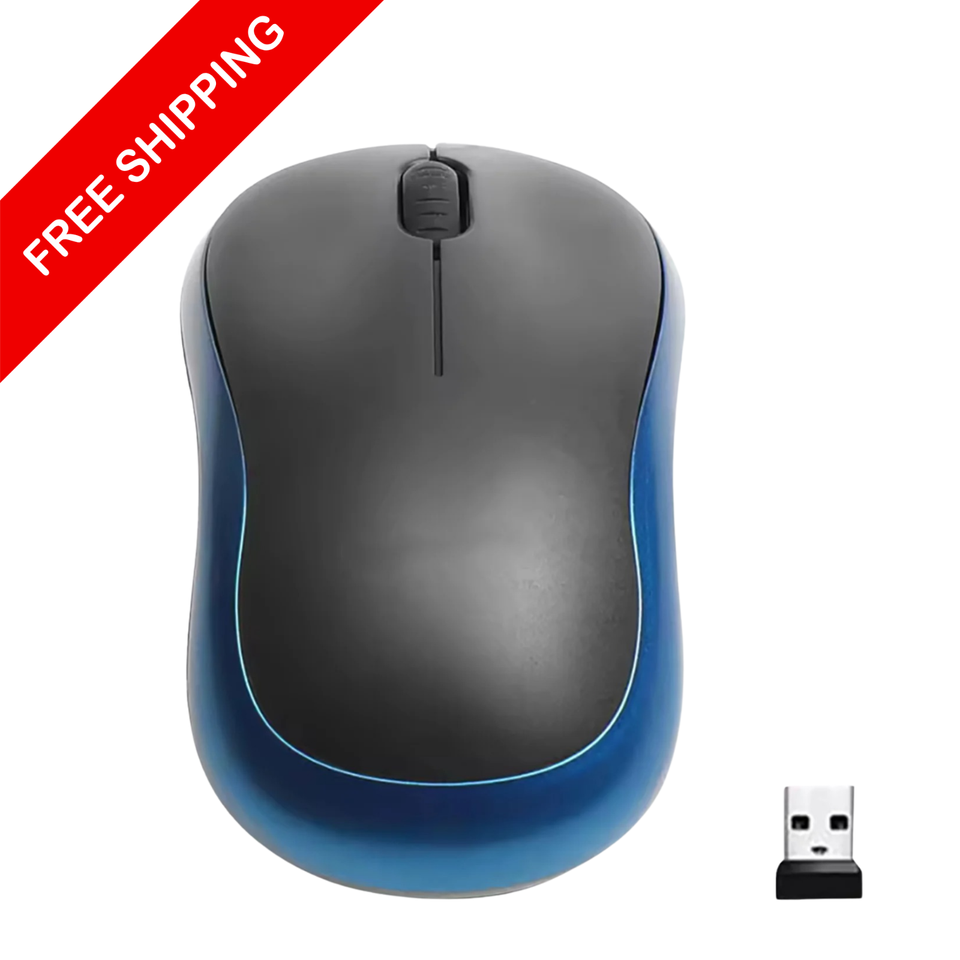 LOGITECH M185 WIRELESS OPTICAL MOUSE + USB RECEIVER FIT COMPACT PC ...
