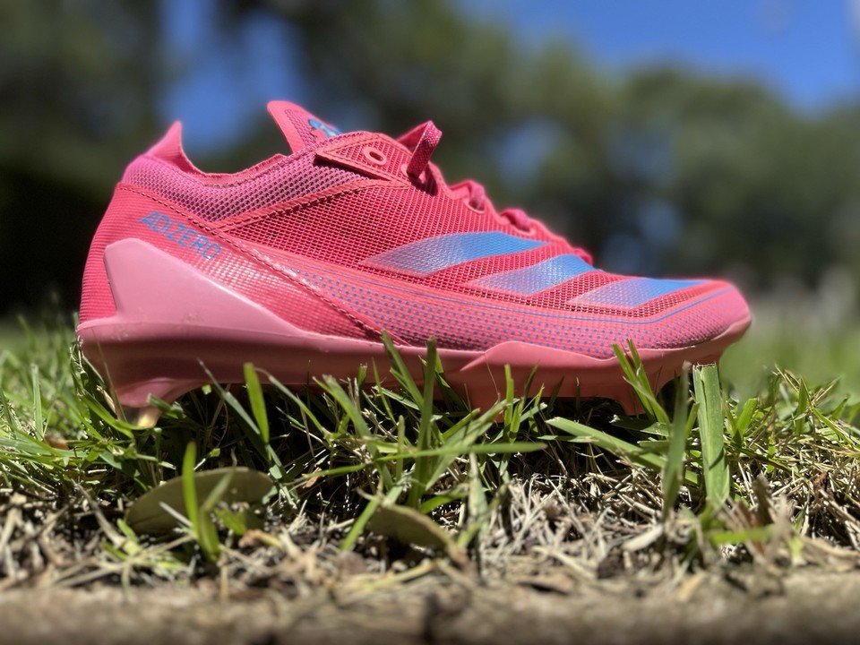 Adidas Adizero Snack Attack Size 7.5 Football Cleats Pink Blue Cotton ...