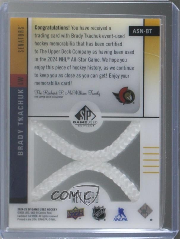 2024-25 Upper Deck SP Game Used All-Star Net Cord Relics 31/35 Brady ...