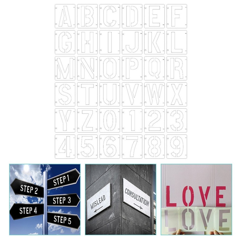 Alphanumeric Template Number Stencils Letter and Numbers Templates ...