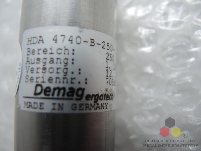 Pressure sensor, Hydac Electronic type HDA 4740-B-250-178, 0-250 bar ...