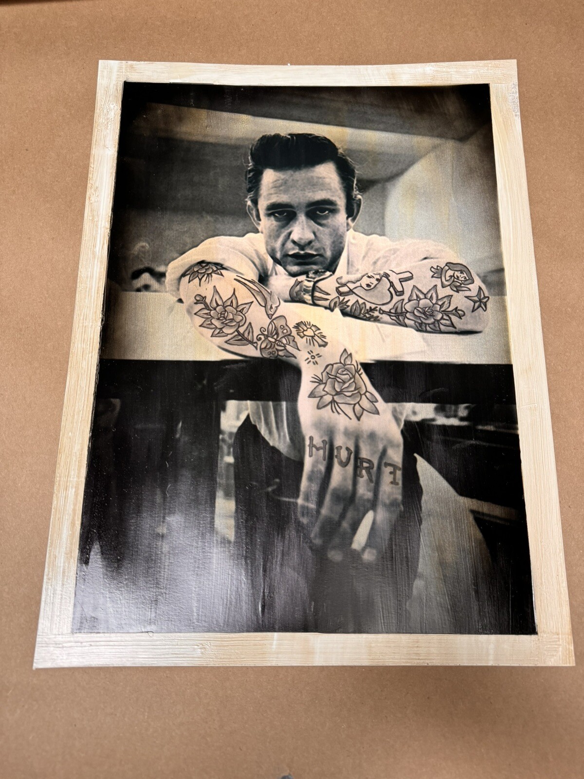 Cheyenne Randall - HURT - Mixed Media Original - Johnny Cash -2015 | eBay