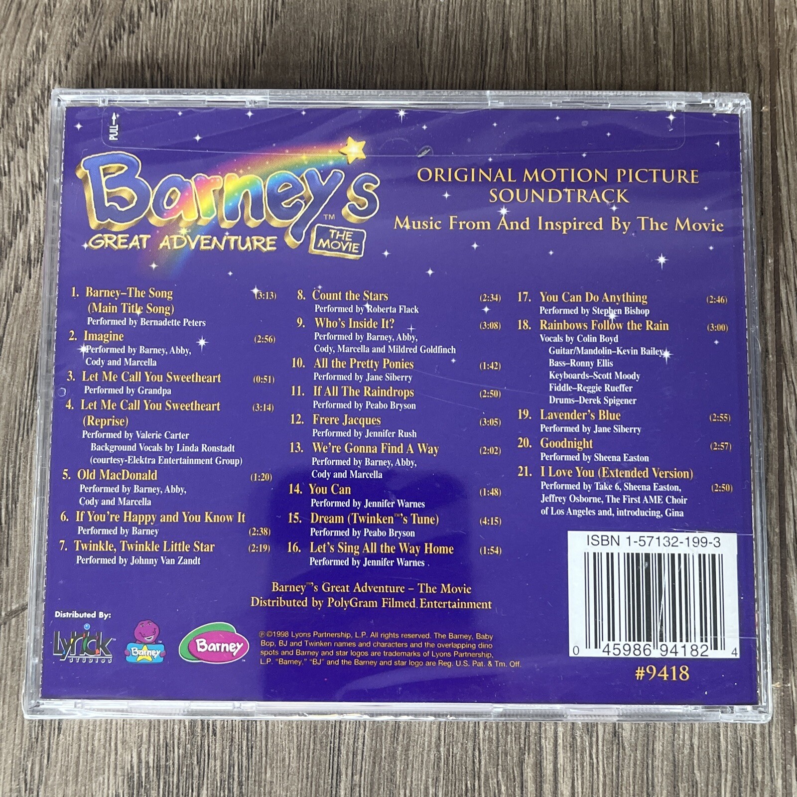 Barney's Great Adventure by Barney (Children) (CD, Mar-1998, Lyrick ...