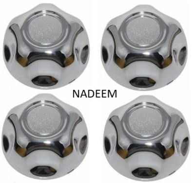 Set of 4 Ford 5 Lug Chrome Center Cap Wheel Cover Rim Hub Caps Small ...