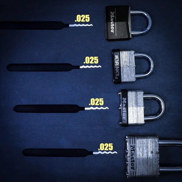 Wicked Waves Picks .025 Steel for Lock Locksmith Professionals, Cycloid ...