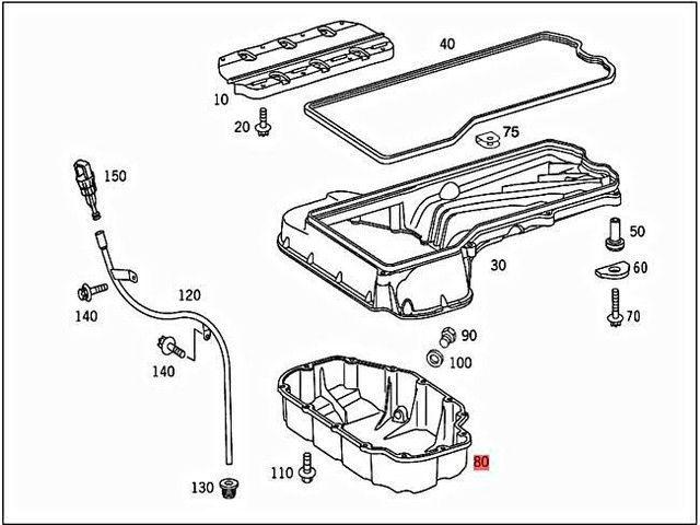 Genuine Mercedes-Benz Oil Pan 1370100128 OEM for sale online | eBay