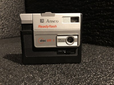 Ansco Ready flash VR-1 Disc Camera F4 12.5mm Silver Sport Slim Camera ...
