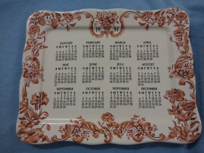 #CC8. 1981 MASON'S ENGLISH CALENDAR PLATE | eBay Australia
