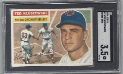 1956 Topps baseball card #25 Ted Kluszewski Cincinnati Reds graded SGC ...