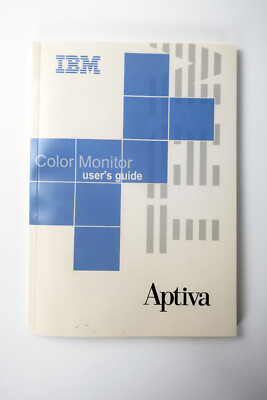 Vintage IBM Aptiva PC Color Monitor User's Guide | eBay