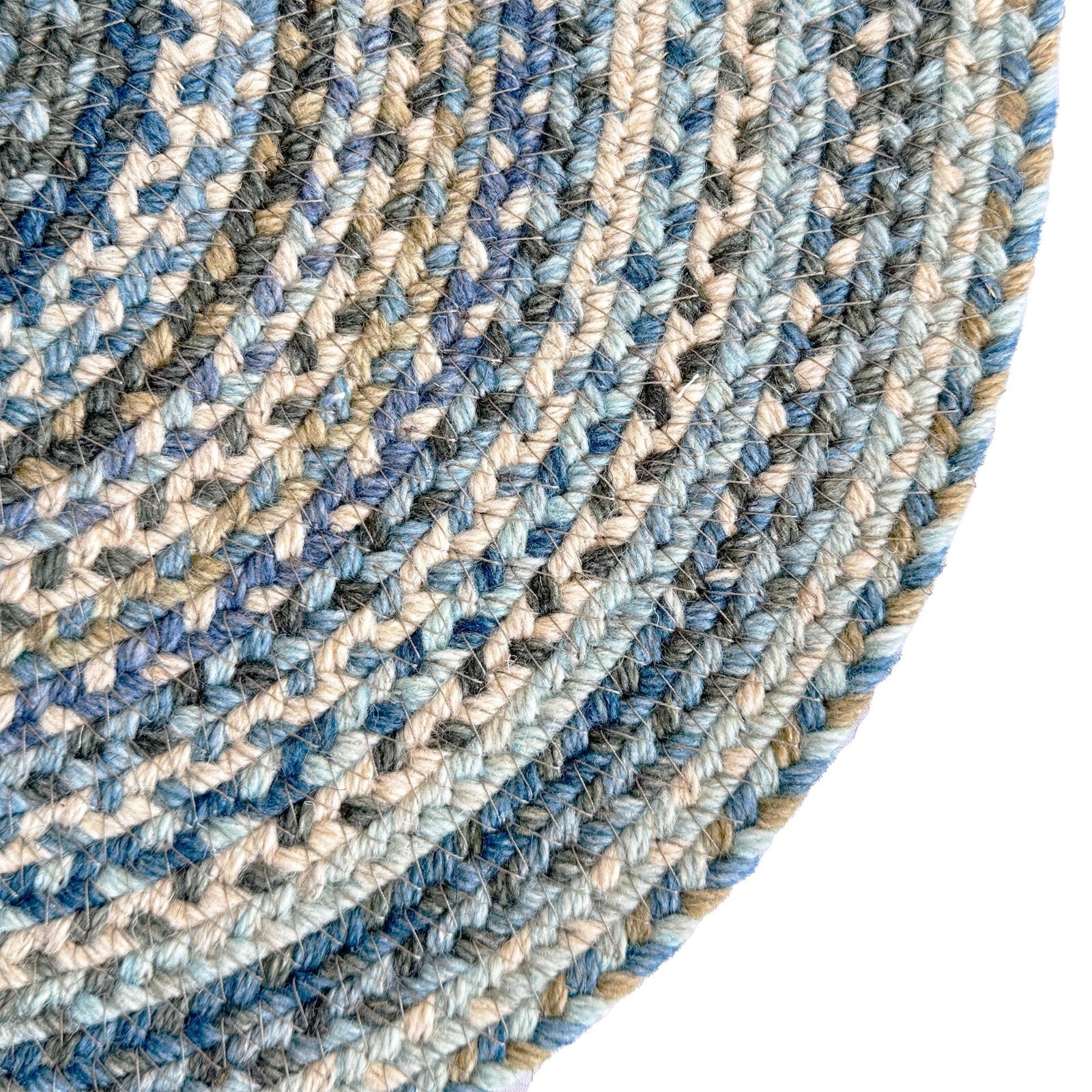 Capel Rugs Blue Ridge River Rock Wool Country Home Braided Oval Area ...