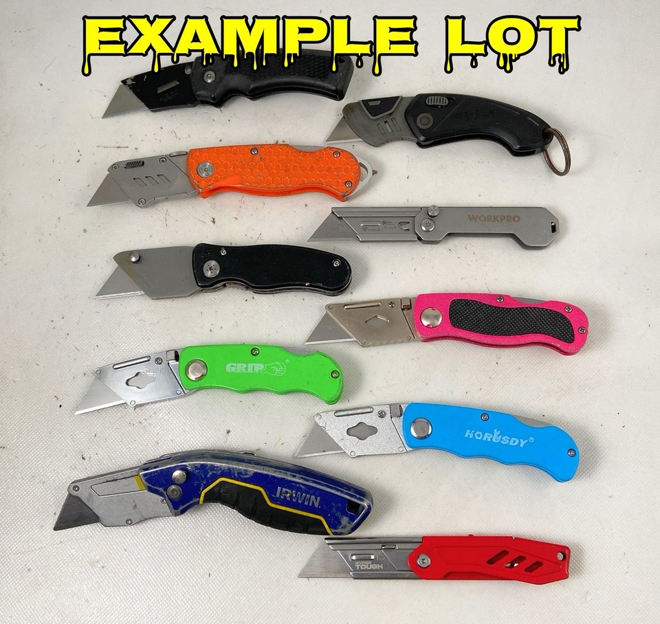 🌟(10 Pack) Assorted Lot of Folding Utility Knife Box Cutter, Good ...