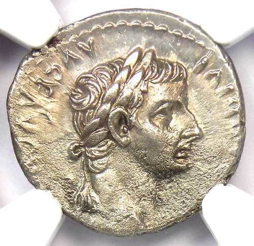 Tiberius AR Denarius Silver Tribute Penny Roman Coin 14-37 AD - NGC ...