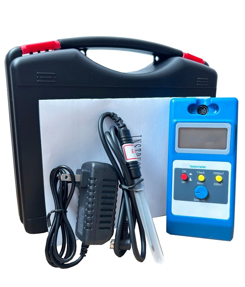 Tesla Meter Digital Gauss Meter Magnetic Strength Tester with 0～200mT 0 ...