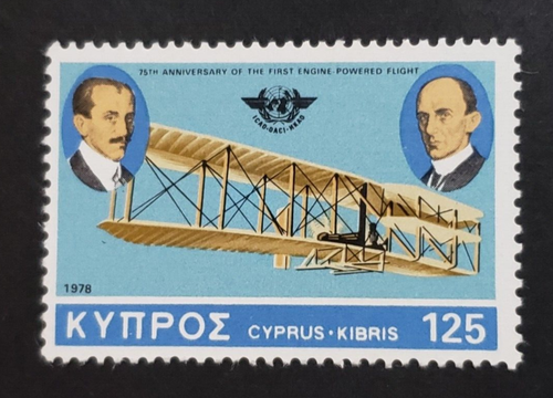 Cyprus 1978 Wright brothers 75th anniv of 1st powered flight aviation ...
