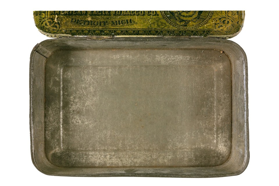 Scarce 1900s "Old Tar" hinged litho tobacco tin in good to fair ...