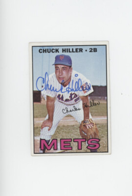 Chuck Hiller New York Mets signed 1967 Topps card 198 AW Authentic | eBay