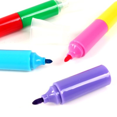 6x STACKABLE FELT TIP PENS Connecting Novelty School Kids Stationery ...