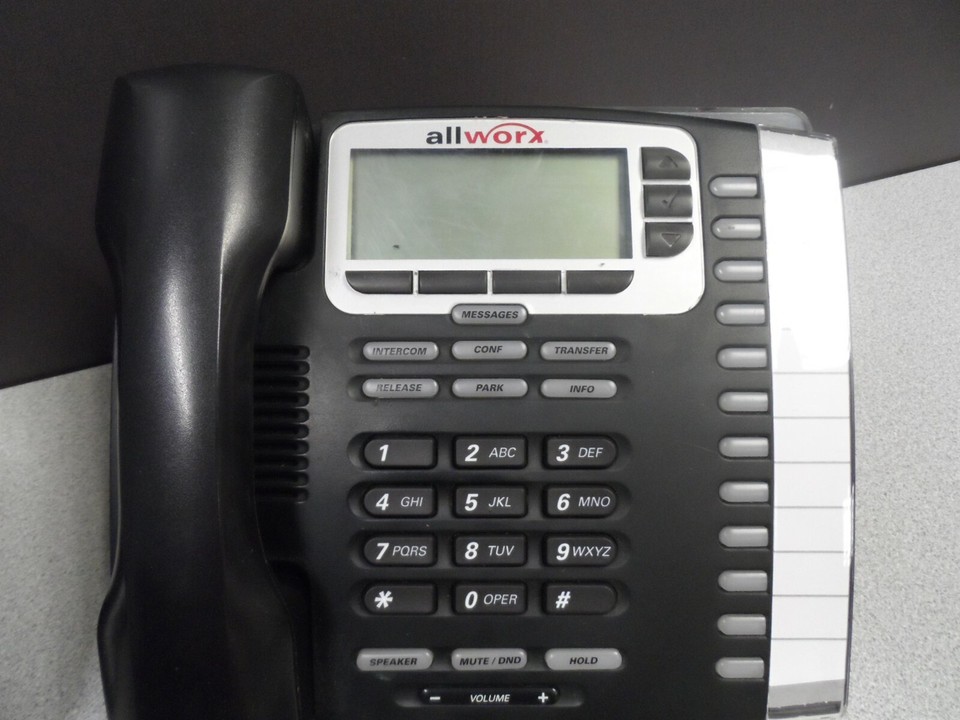 Allworx 9212 Voip IP Phone POE AC Adapter Scratched Screens Broken Tabs ...
