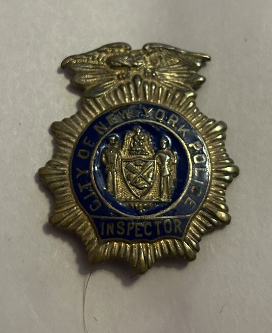 Obsolete NYPD Inspectors Engraved presentation Badge | eBay