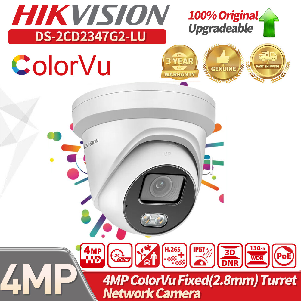 Buy Hikvision Acusense ColorVu IP 4MP Camera DS-2CD2347G2-LU Mic PoE ...