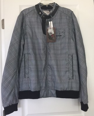 Nwt Xios Zipper Down Plaid Gray Jacket Men’s Sz 2L Nwt | eBay