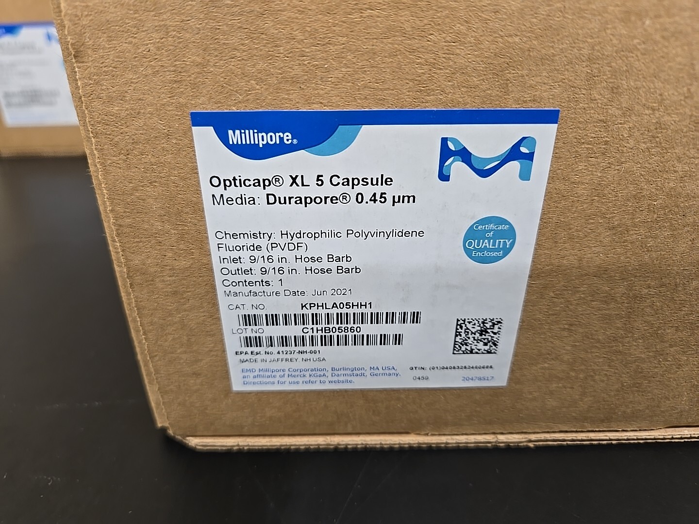 Millipore Opticap XL 5 PVDF Capsule KPHLA05HH1, 0.45 um (per unit) | eBay