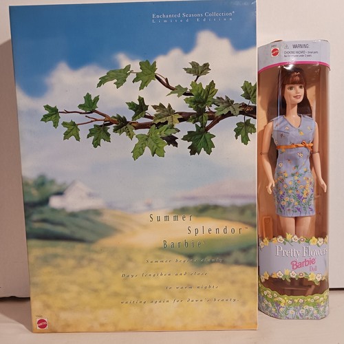 1996 SUMMER SPLENDOR Barbie & 1999 PRETTY FLOWERS Red Hair Lot of 2 | eBay