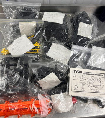 Huge Tyco Slot Car Track Pieces Several Sets HO Scale Loops Curves ...